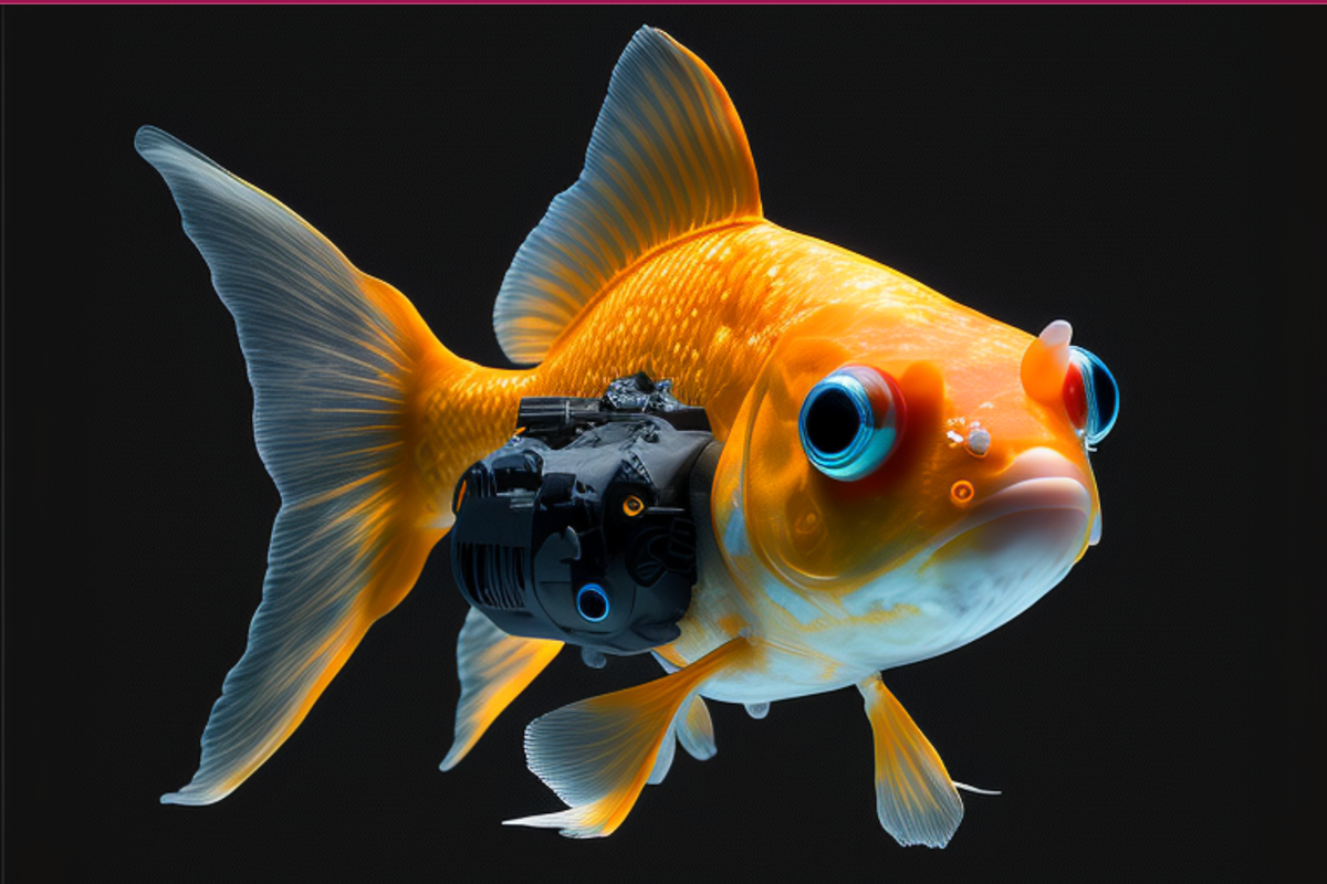 Goldfish acquires driving skills using LiDAR